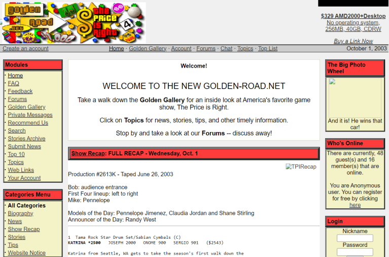 History of Golden-Road.net – Golden-Gallery.net